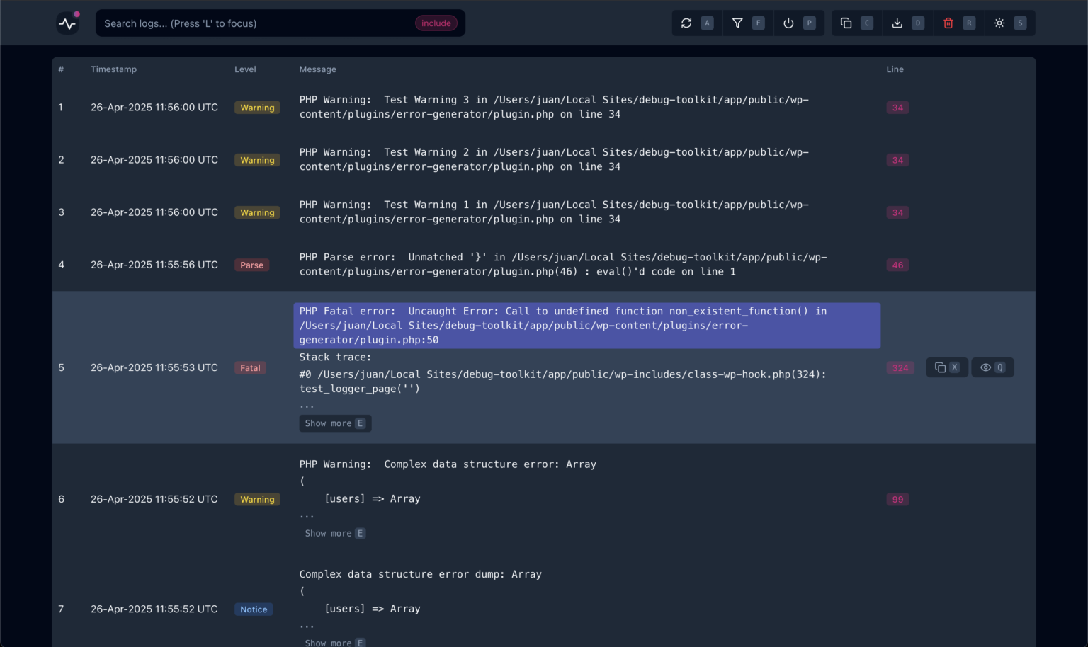 Features | WP Debug Toolkit
